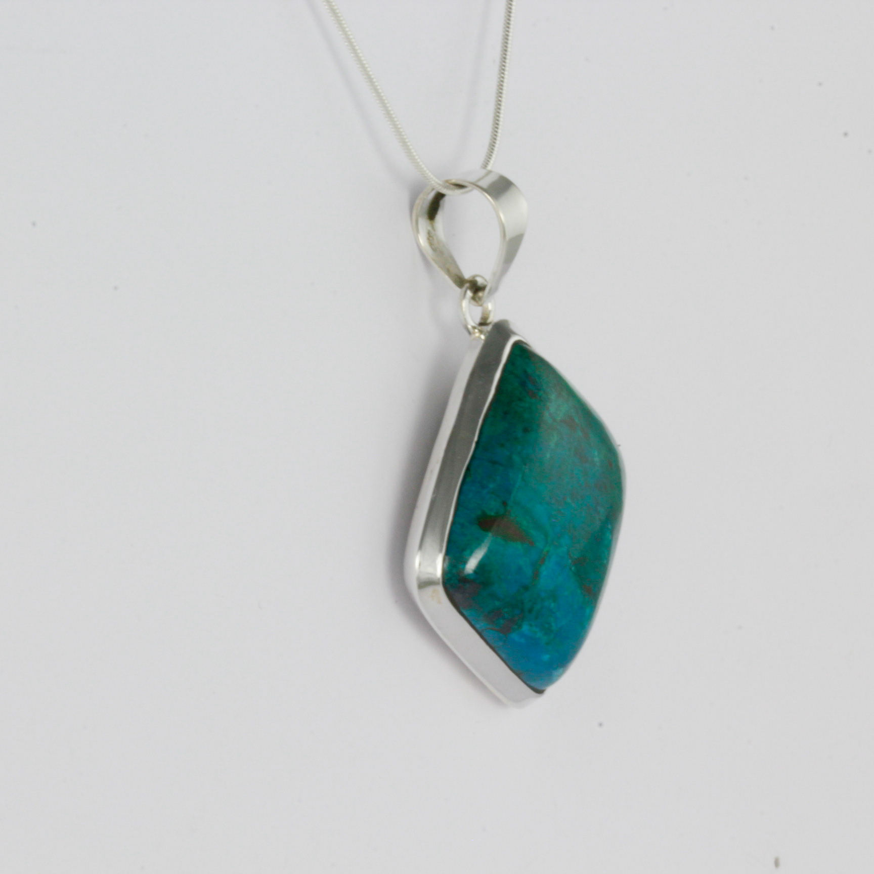 Pendentif moderne carré Chrysocolle - INCITATION